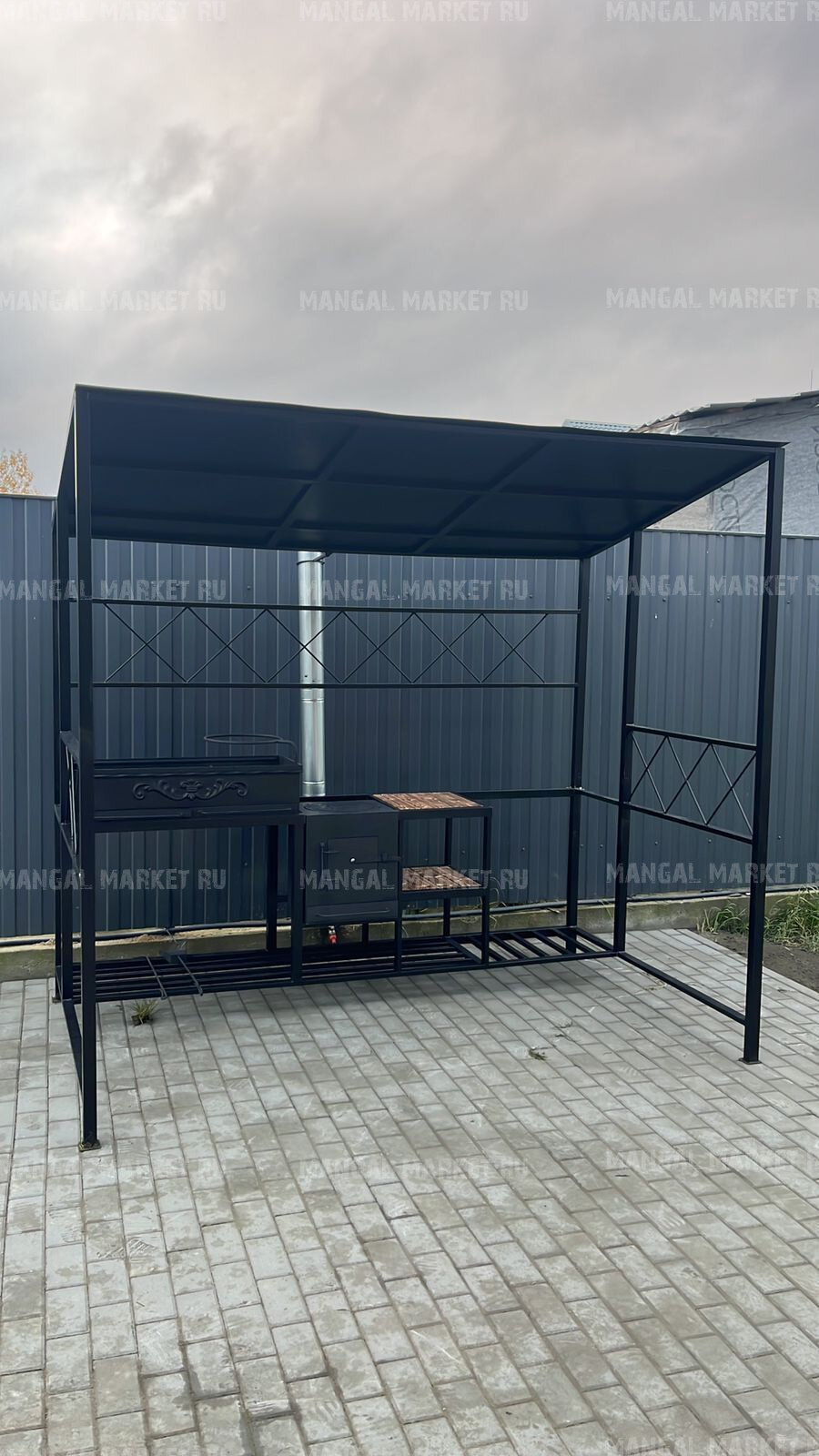 Мангальная беседка "Тан-Тан" с печью, дымоходом и местом под тандыр