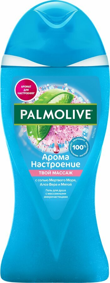 Гель для душа PALMOLIVE Арома настроение Твой массаж с массажными микрочастицами, с солью мертвого моря, алоэ вера и мятой, 250мл