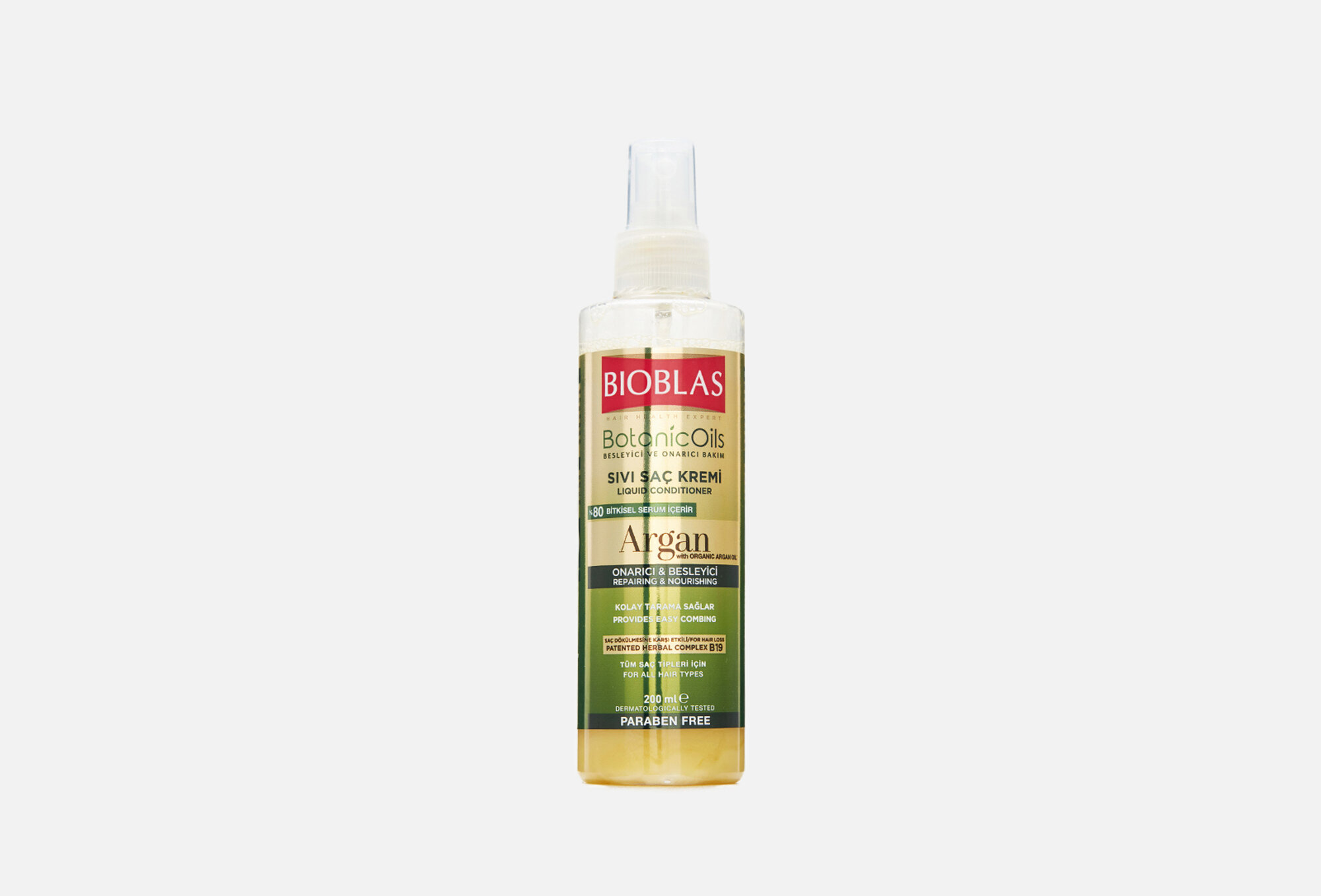 Несмываемый кондиционер для волос BIOBLAS BOTANIC OILS ARGAN OIL LIQUID HAIR CONDITIONER 200 мл