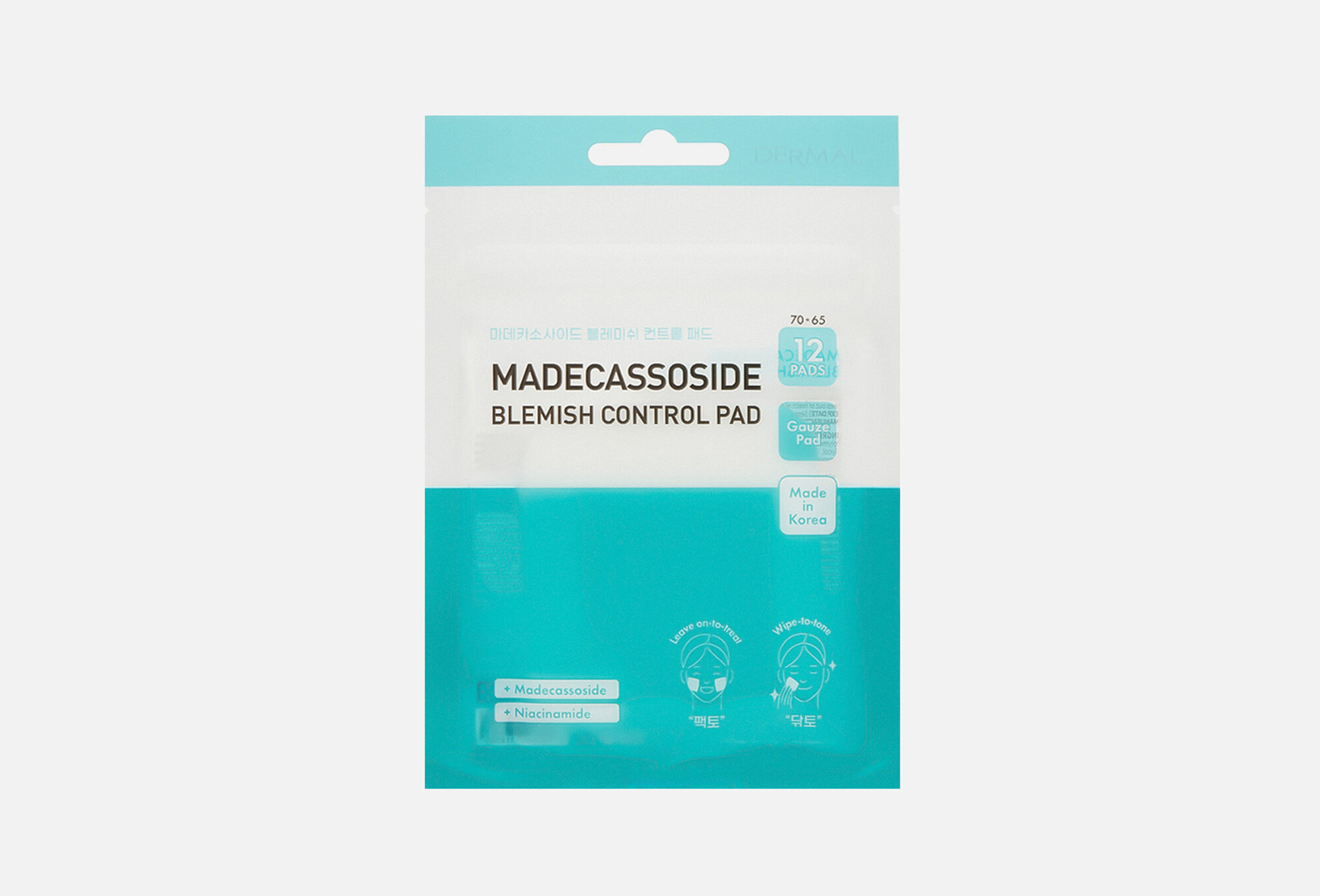 Набор корректирующих пэдов для лица DERMAL Madecassoside Blemish