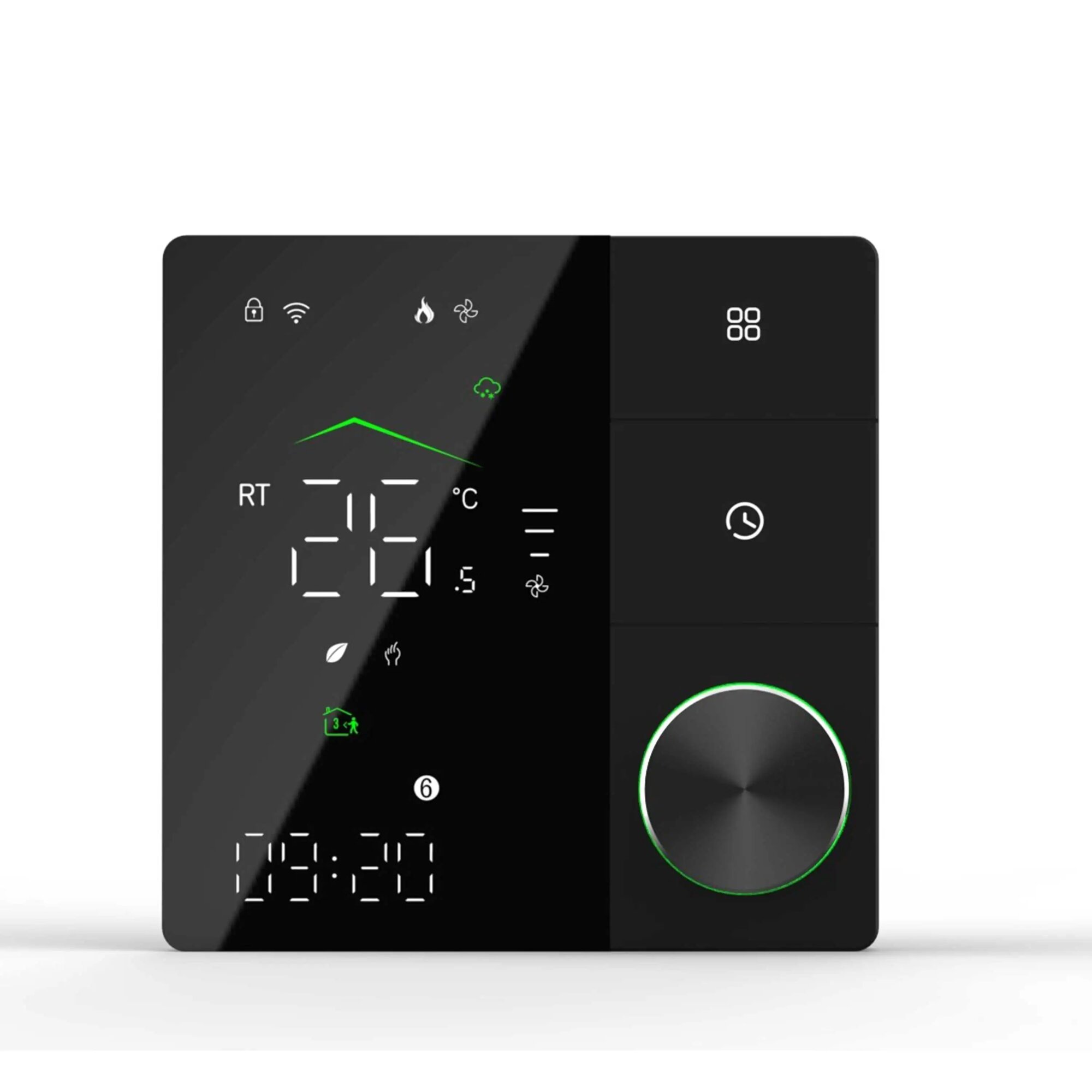 SDITERSMT WiFi & RS485 термостат для напольного отопления RS485 Version, GB-16A Switch, Black Panel, 220VAC(110-240V)