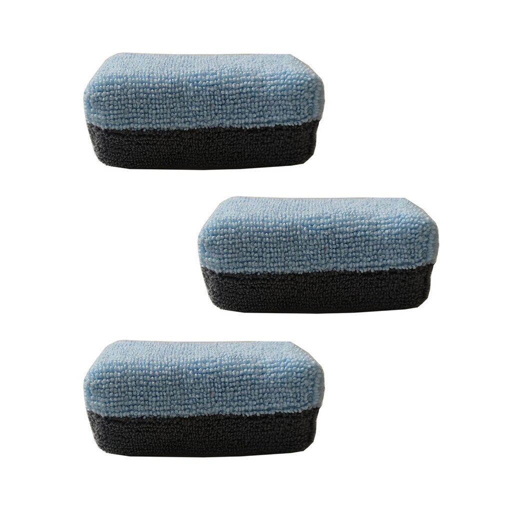 Набор из 3 микрофибровых аппликаторов для нанесения покрытия на автомобиль