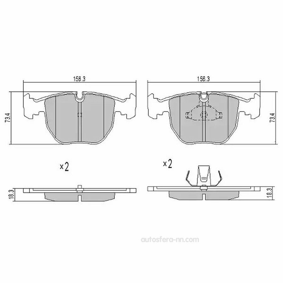 FREMAX FBP1332 колодки дисковые передние!\ BMW E39 3.0-4.0/3.0D/E53 3.0/4.4/3.0D 00>