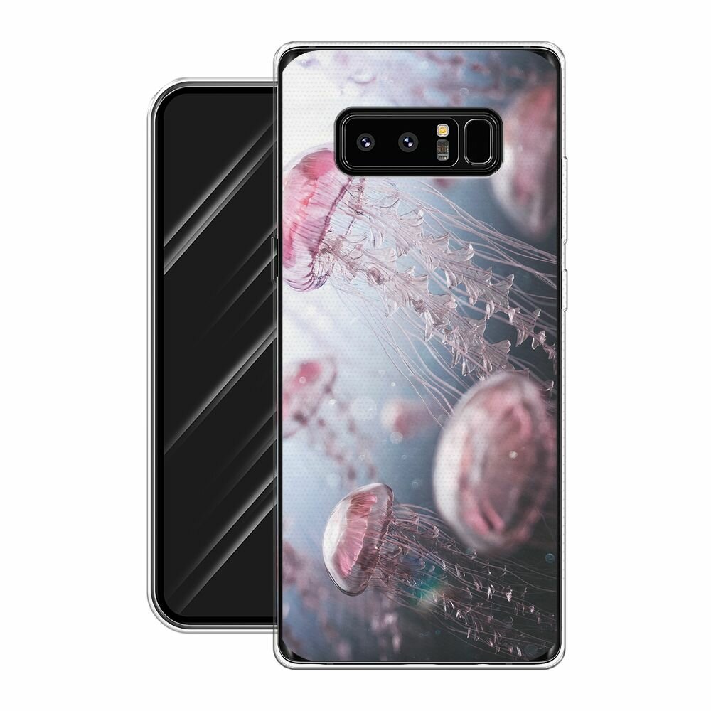 Чехол на Samsung Galaxy Note 8 / Самсунг Галакси Нот 8 с принтом "Медузы" — фото 1
