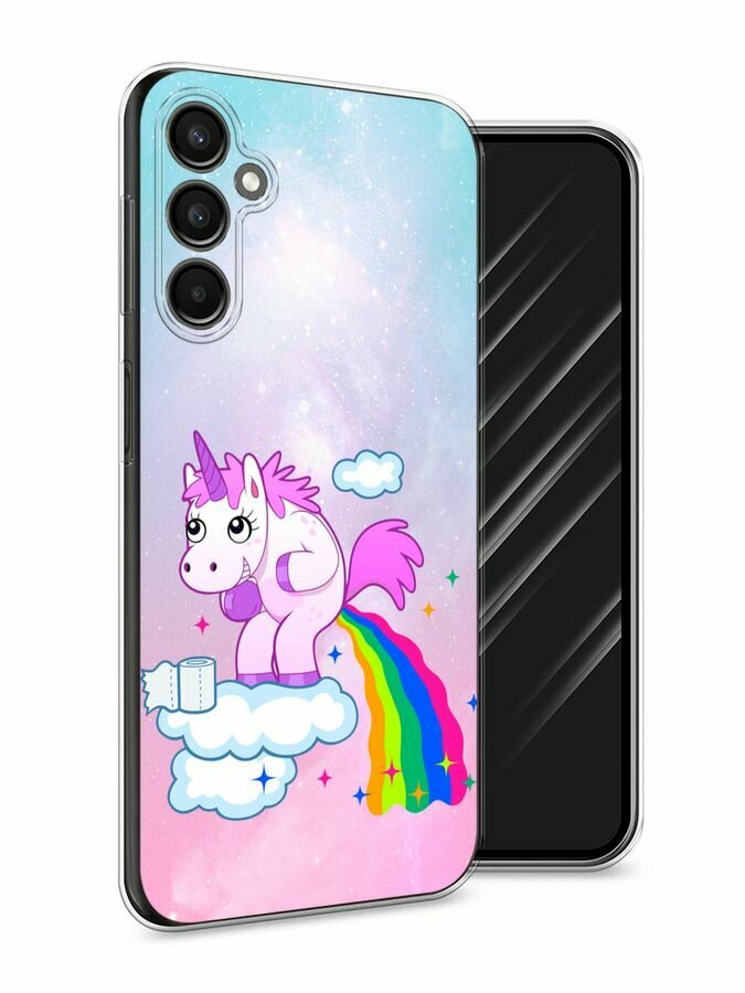 Чехол на Samsung Galaxy A24 / Самсунг Галакси A24 с принтом "Единорог какает"