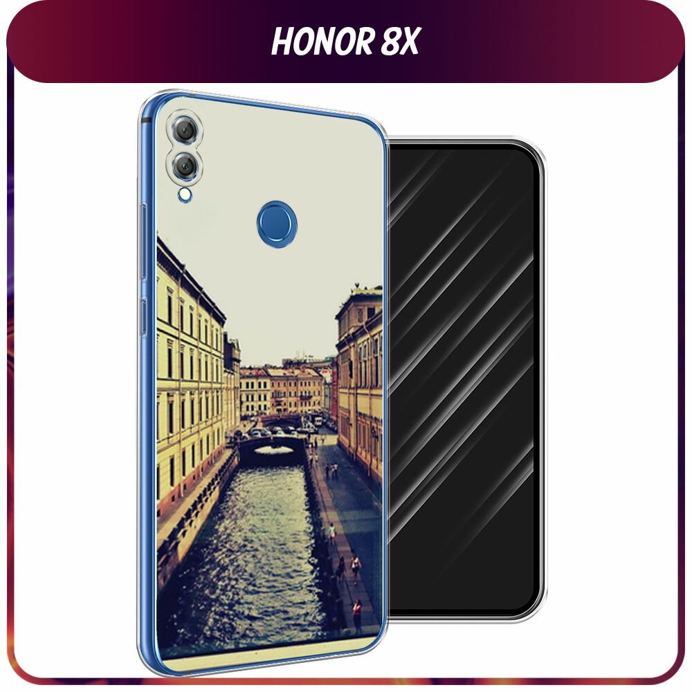 Силиконовый чехол на Honor 8X / Хонор 8Х с принтом "Санкт-Петербург"