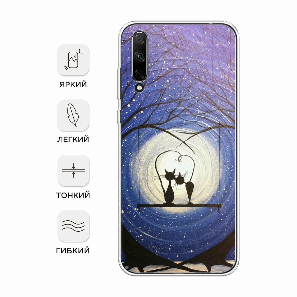 Чехол на Honor 30i / Хонор 30i с принтом Влюбленные котики 10 — фото 1