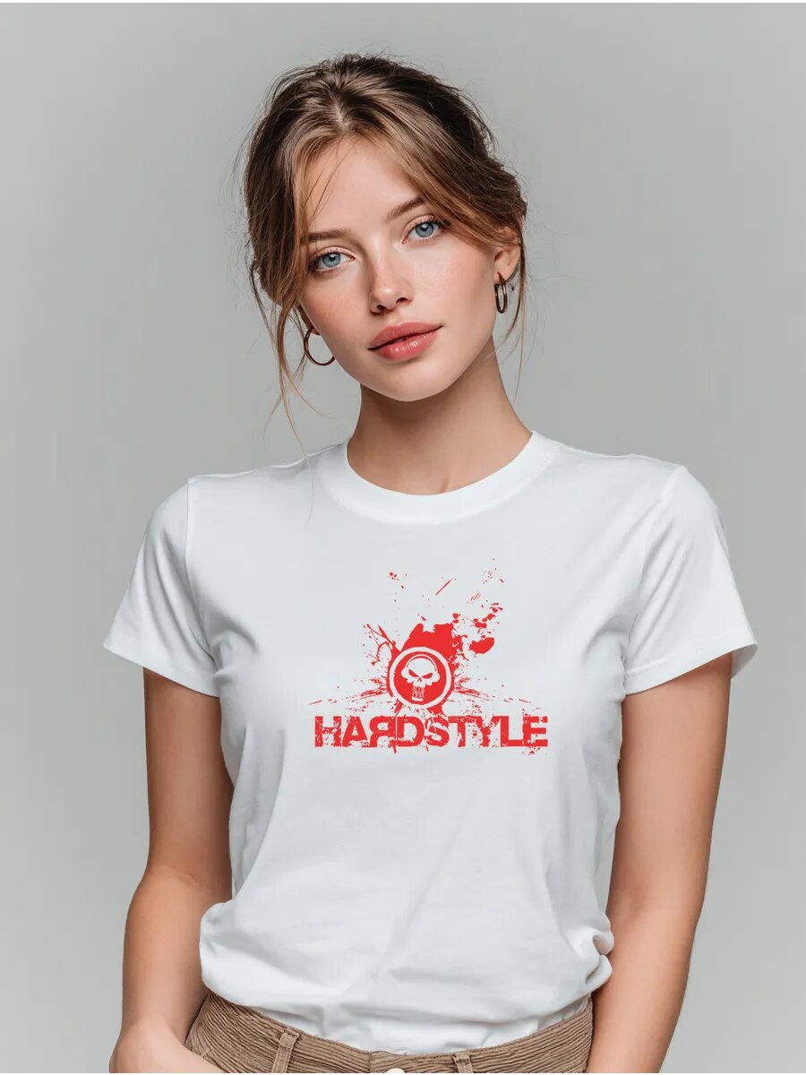 Футболка hardstyle, размер 5XL, белый — фото 1