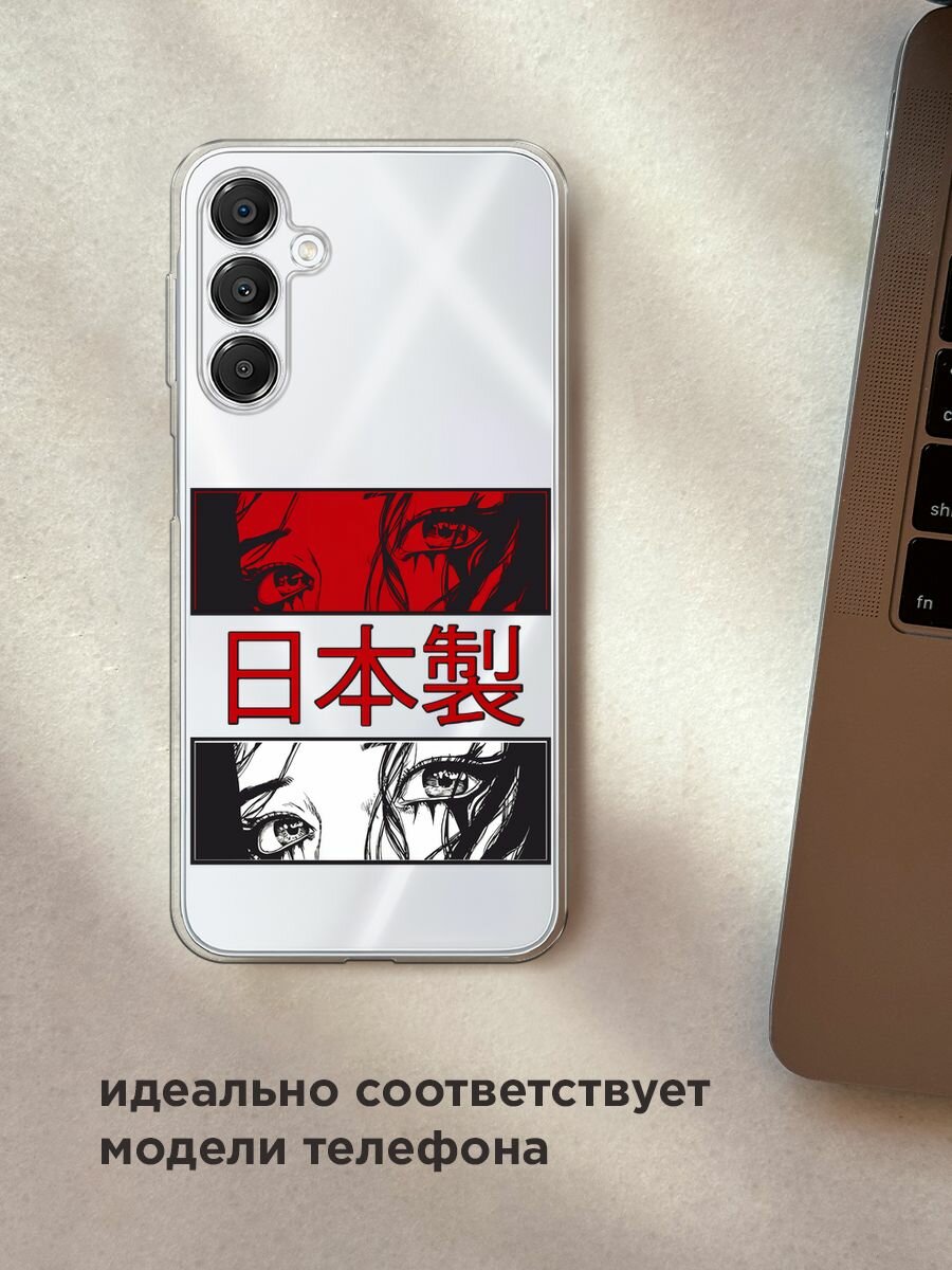 Чехол на Samsung Galaxy A16 / Самсунг А16 с принтом "Аниме глаза манга", прозрачный — фото 1