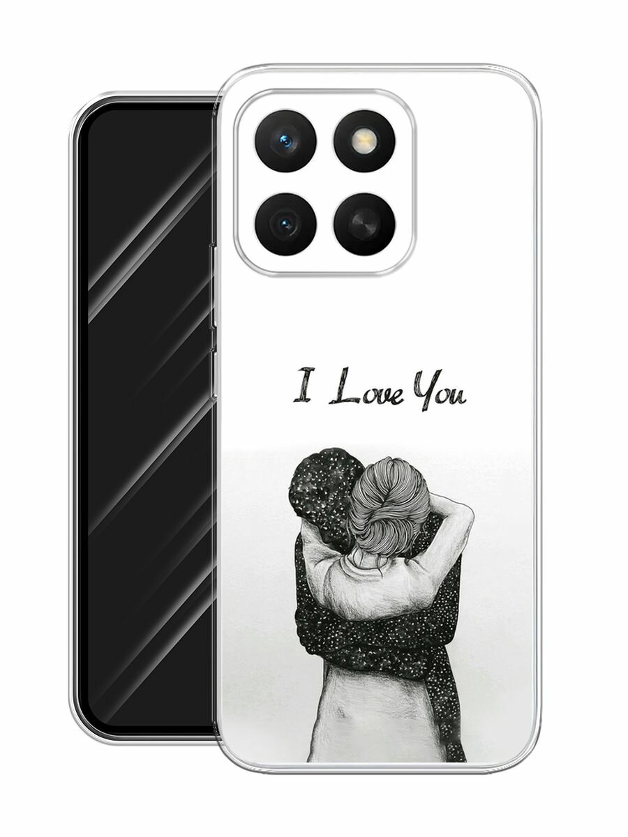 Силиконовый чехол на Honor X8c / Хонор X8c с принтом I love you 1 — фото 1