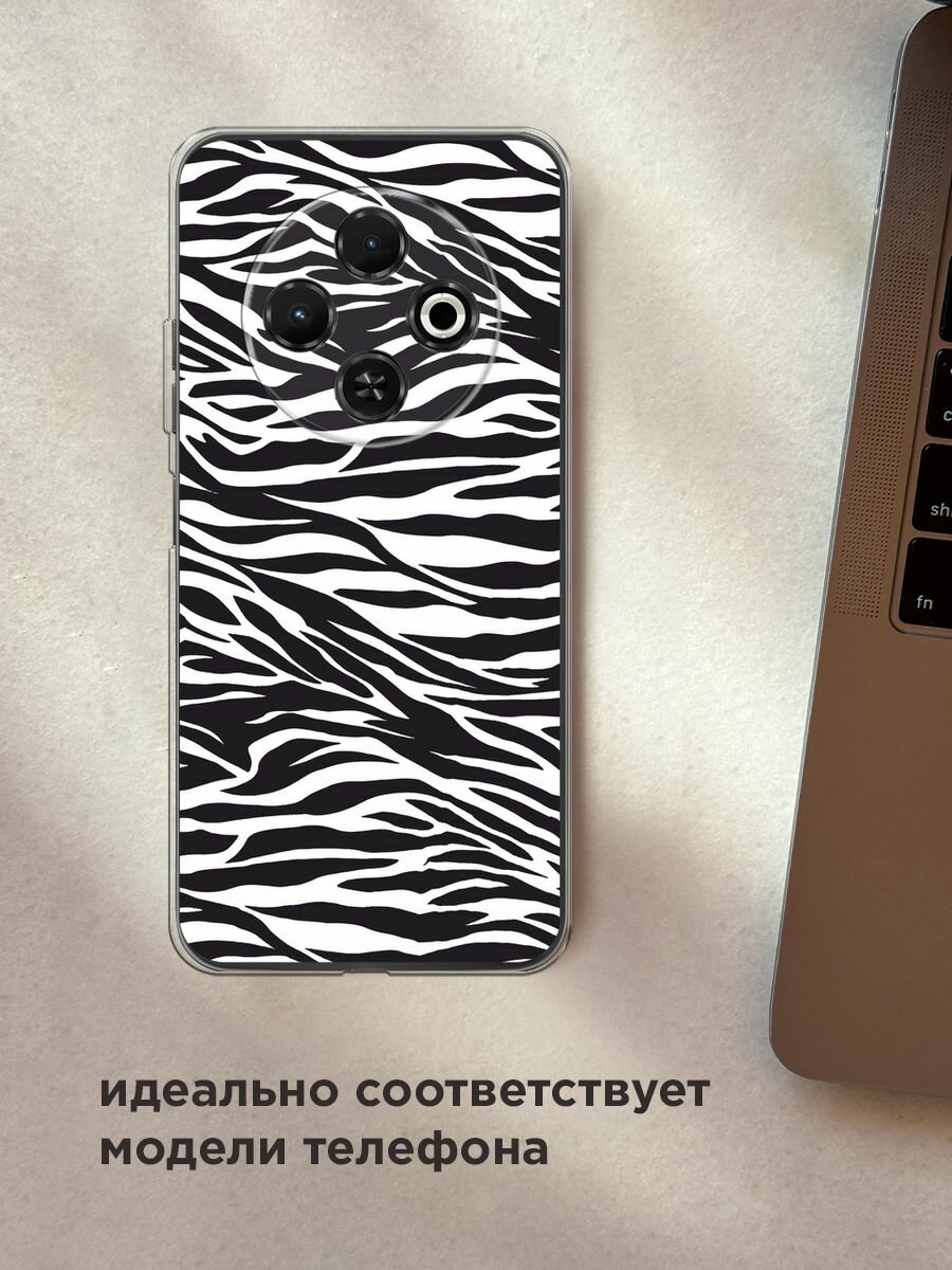 Чехол на Tecno Spark 30C / Текно Спарк 30C с принтом "Принт зебра" — фото 1