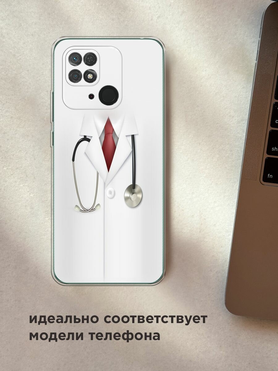 Чехол на Xiaomi Redmi 10C / Сяоми Редми 10C с принтом "Халат врача" — фото 1