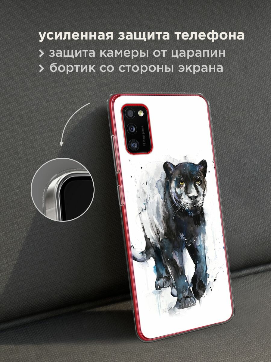 Чехол на Samsung Galaxy A41 / Самсунг Галакси А41 с принтом "Пантера арт 3" — фото 1