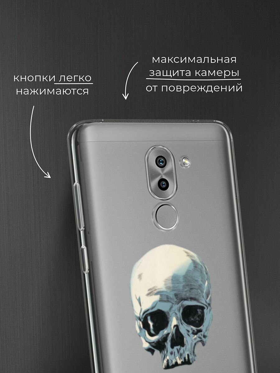 Силиконовый чехол на Honor 6X / Хонор 6Х с принтом "Гусар", прозрачный — фото 1