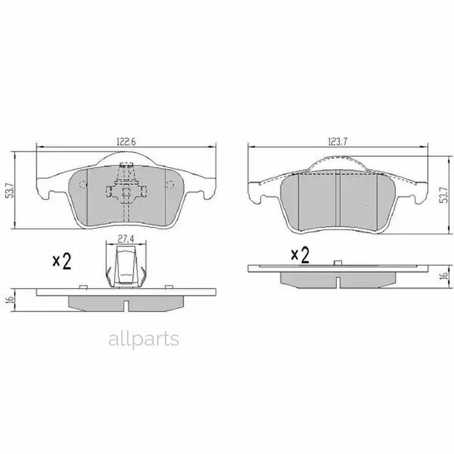 FREMAX FBP1146 колодки дисковые задние!\ Volvo S80 98>/S60/V70 00>/XC70 2.5D5 02>