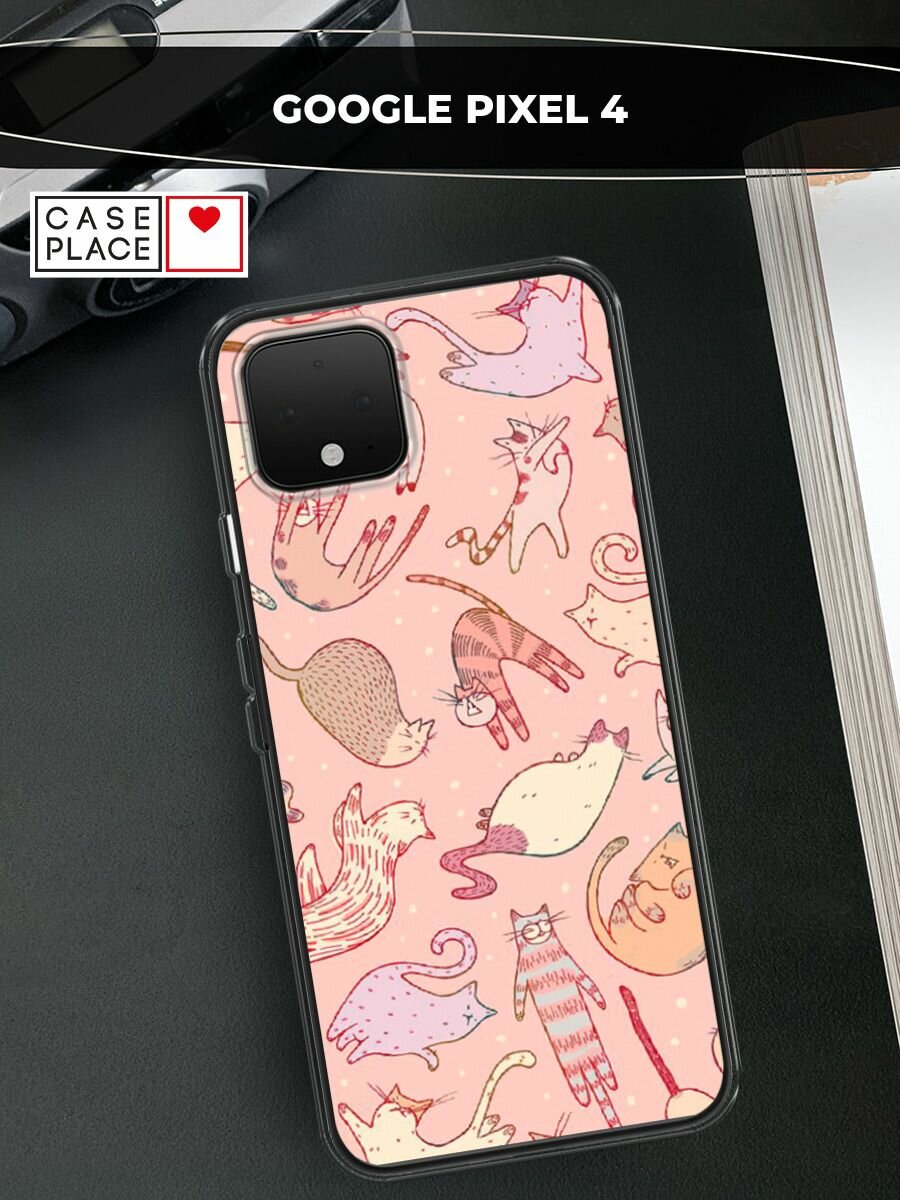 Чехол на Google Pixel 4 / Гугл Пиксель 4 с принтом "Розовое счастье"