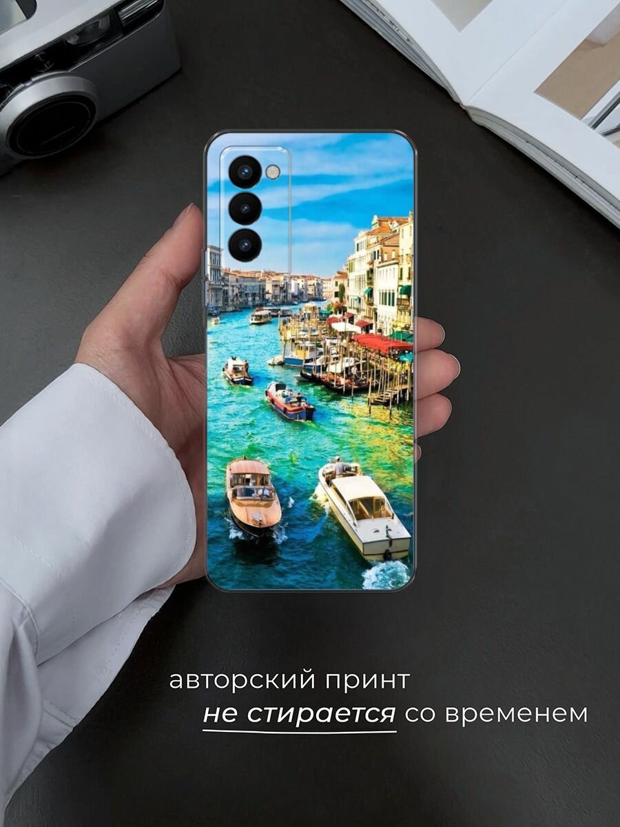 Чехол на Tecno Camon 18P / Техно Камон 18Р с принтом "Каналы Венеции" — фото 1