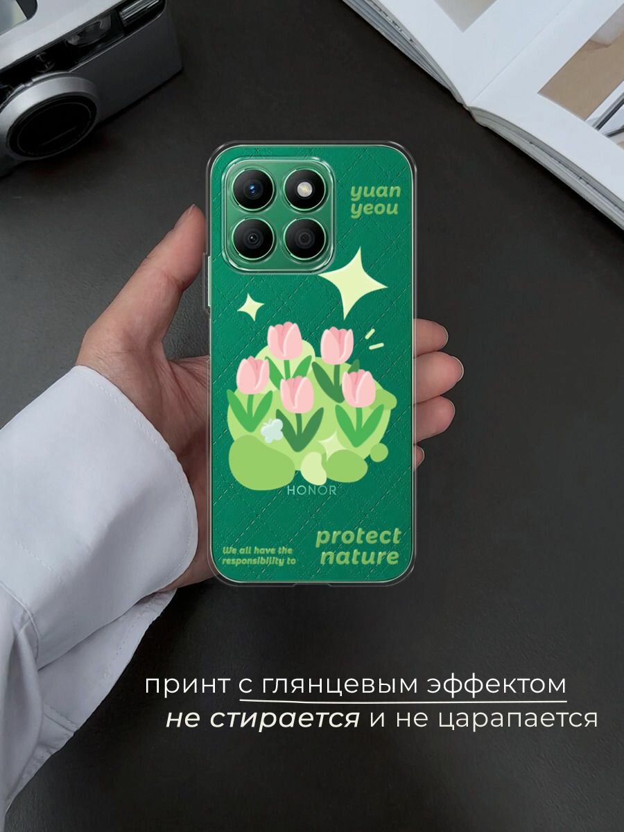 Чехол на Honor X8B / Хонор X8B с принтом "Protect nature" — фото 1