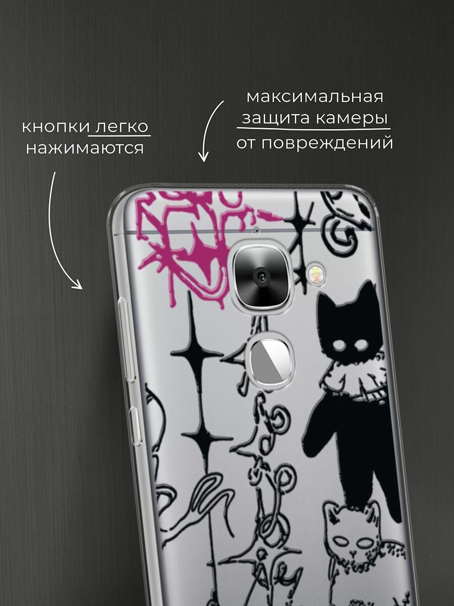 Чехол на LeEco Le 2/2 pro / Лееко Ле 2/2 про с принтом "Готические котики" — фото 1
