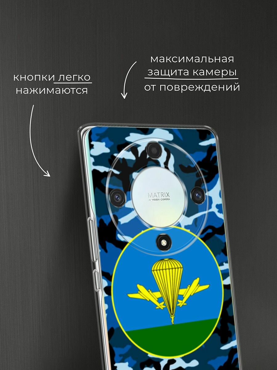Силиконовый чехол на Honor X9A / Хонор X9A с принтом "ВДВ камуфляж" — фото 1