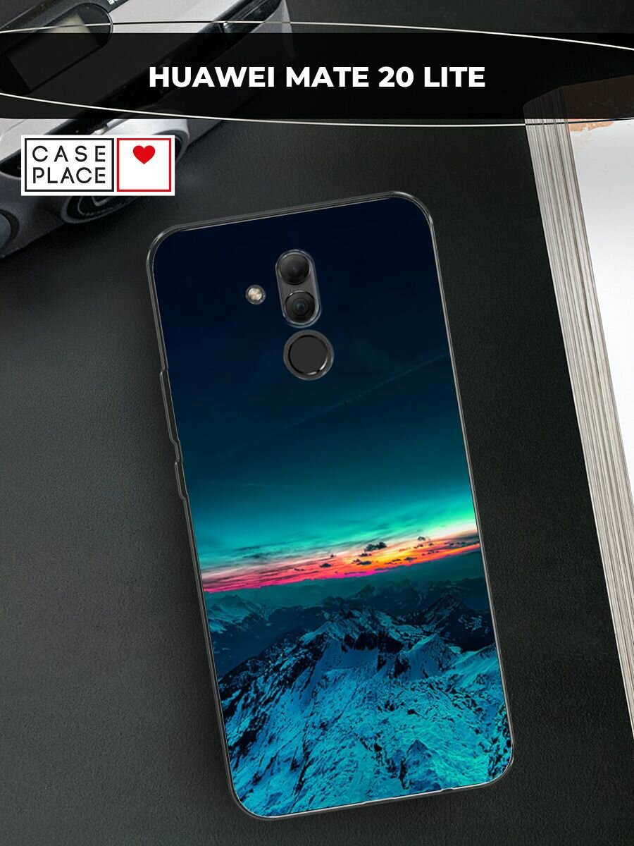 Чехол на Huawei Mate 20 Lite / Хуавей Мате 20 Лайт с принтом "Закат в горах"