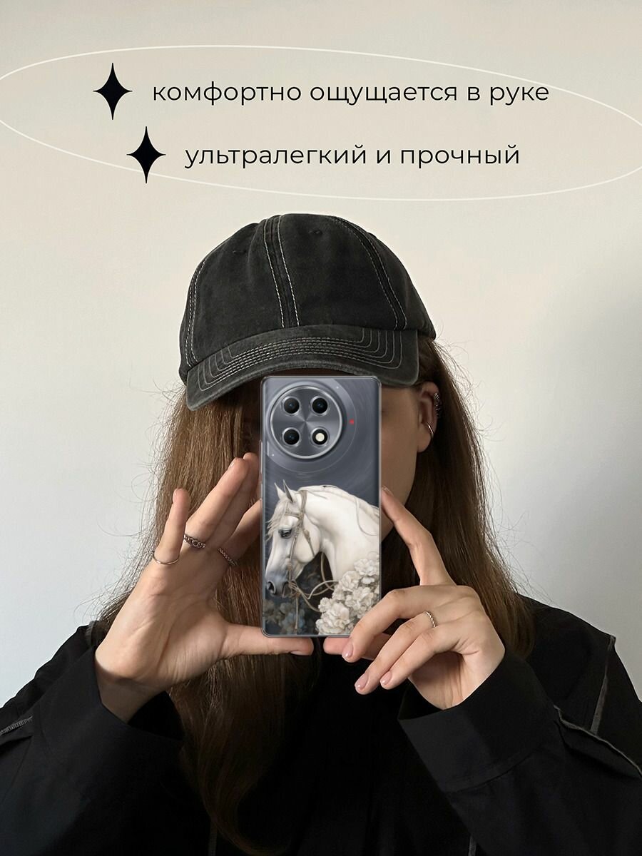 Чехол на Tecno Camon 30S / Текно Камон 30S с принтом "Благородный конь 3" — фото 1