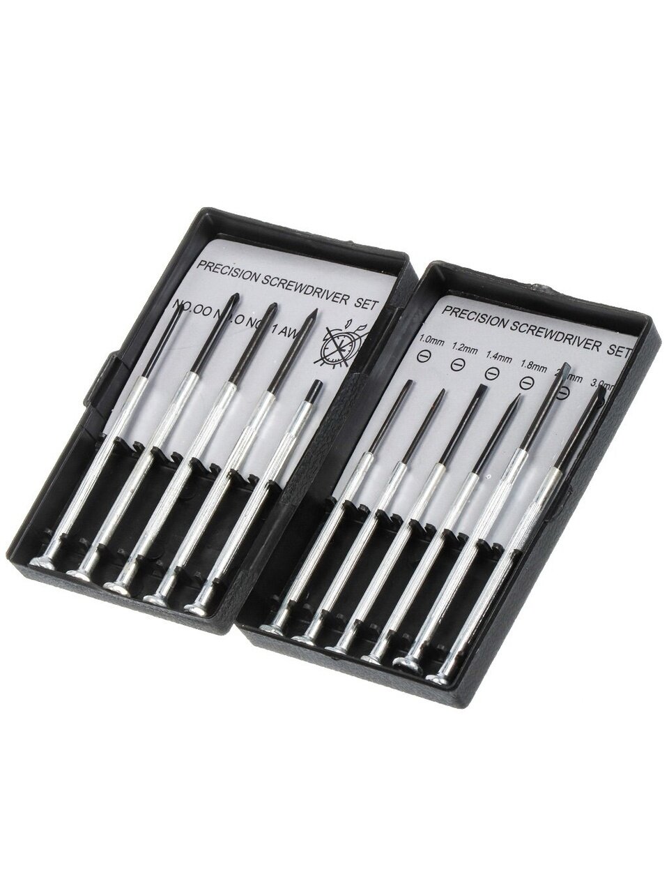 Набор отверток магнитных 11 предметов в кейсе, для точных работ