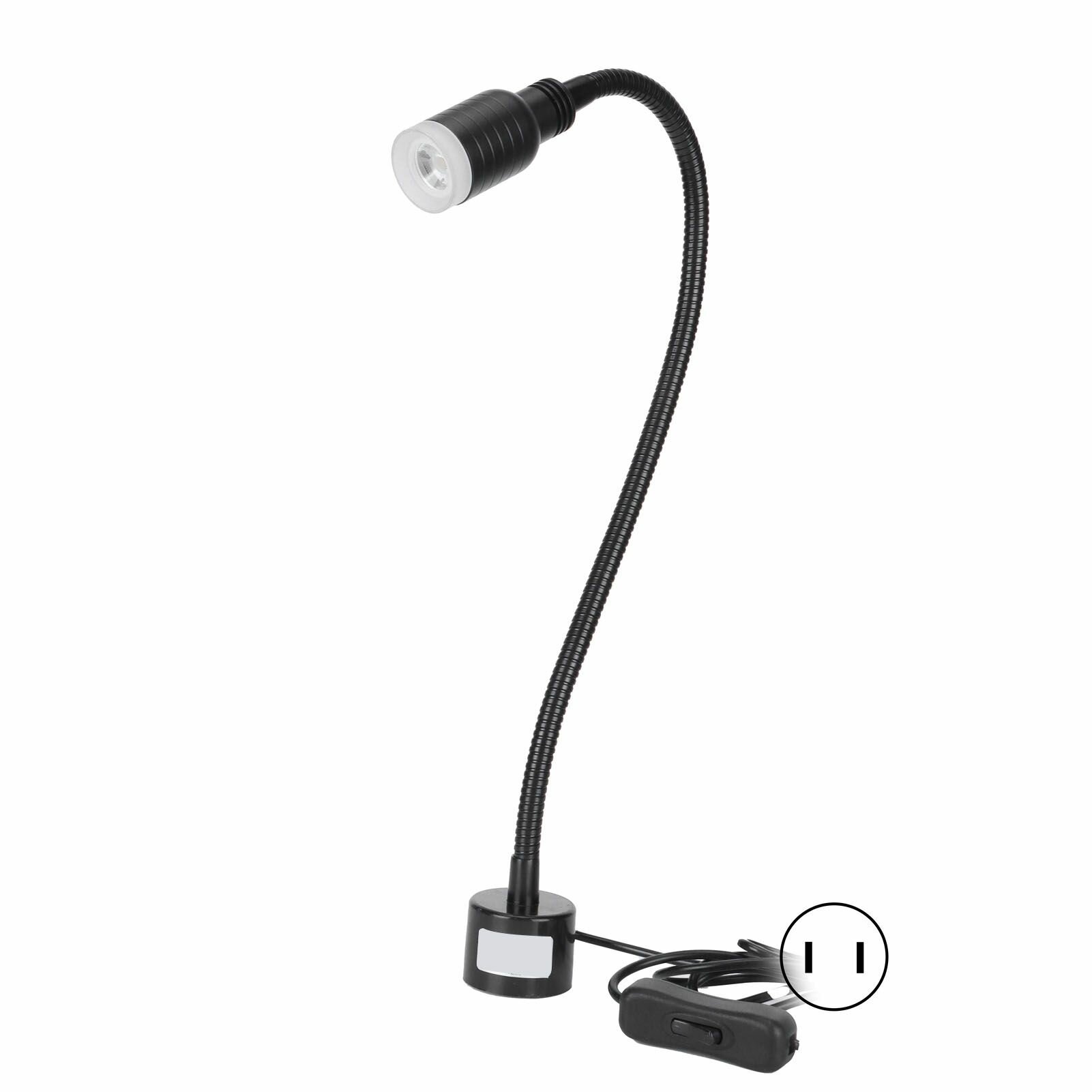 Универсальный светодиодный светильник для станков мощностью 5 Вт с магнитным основанием, рабочая лампа для обслуживания, вилка стандарта США 110 220 В