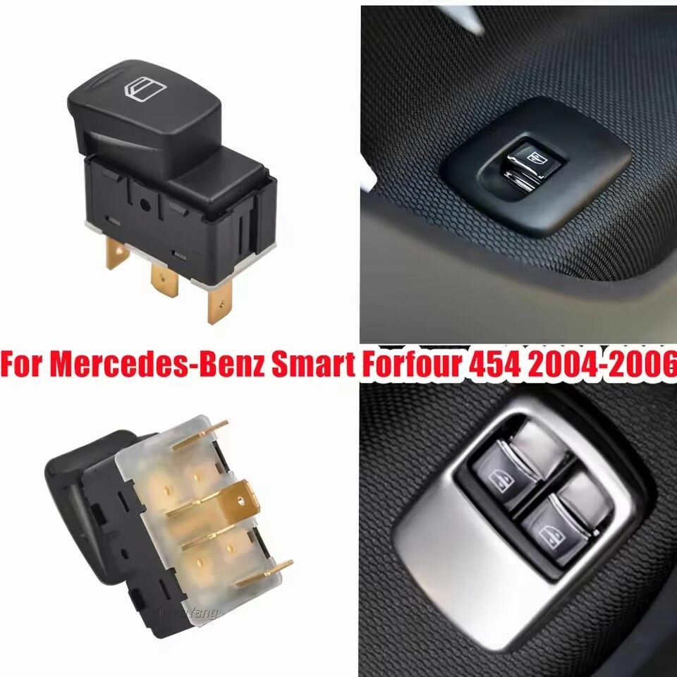 Кнопка регулировки переключателя стеклоподъемника Mercedes-Benz Smart Forfour 454 2004-2006 A4548201010 надежная замена оригинальной детали