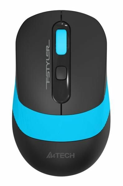 Мышь беспроводная A4TECH Fstyler FG10S чёрный синий USB + радиоканал