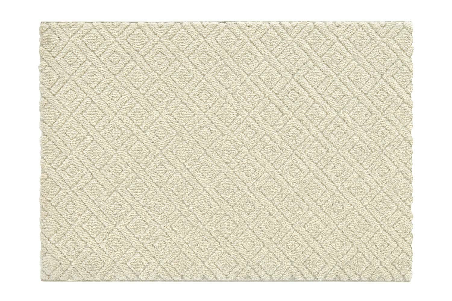 Ковёр на пол OZKAPLAN Sofia 0E426A, 80х150 см, прямоугольный, цвет белый