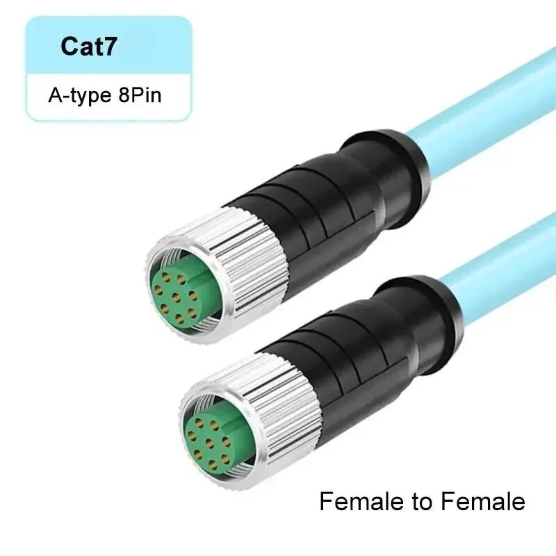 Ethernet кабель DIVEDEER M12 к M12 Cat7a/Cat6a 3/5/10 м 10M, Cat7-A-8P-FF