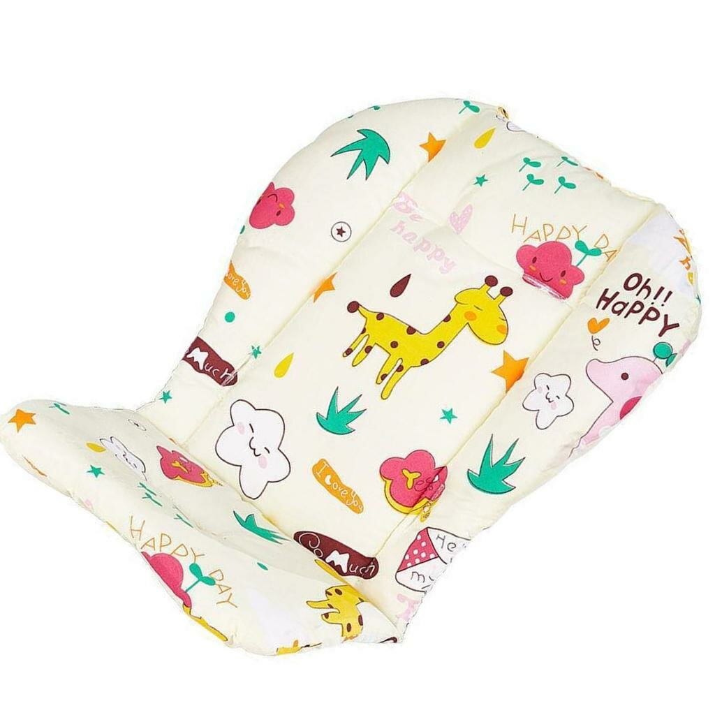 Универсальная детская коляска высокий стул подушки сиденья вкладыша для ковриков матрас для кормления кормовые накладки защитники, - Cartoon giraffe mat