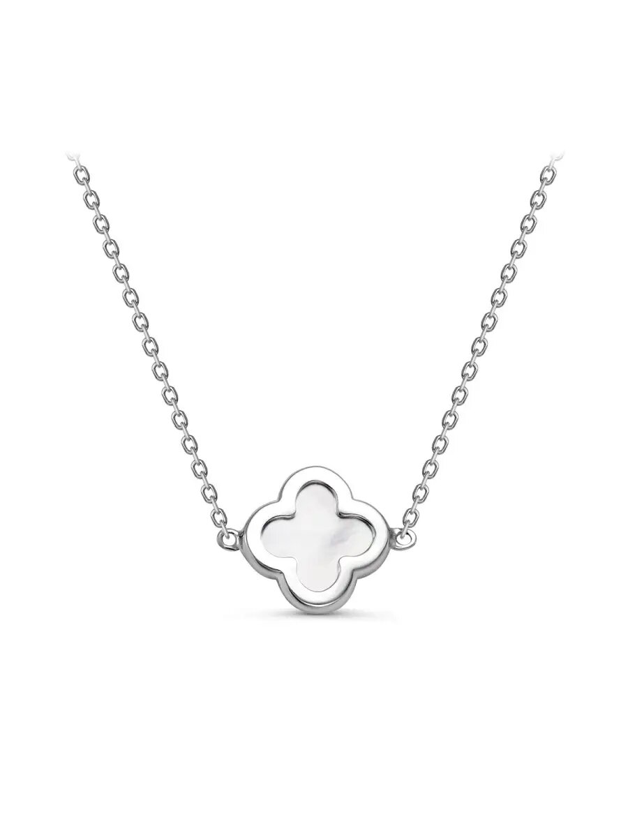 Колье, серебро, 925 проба, родирование, перламутр