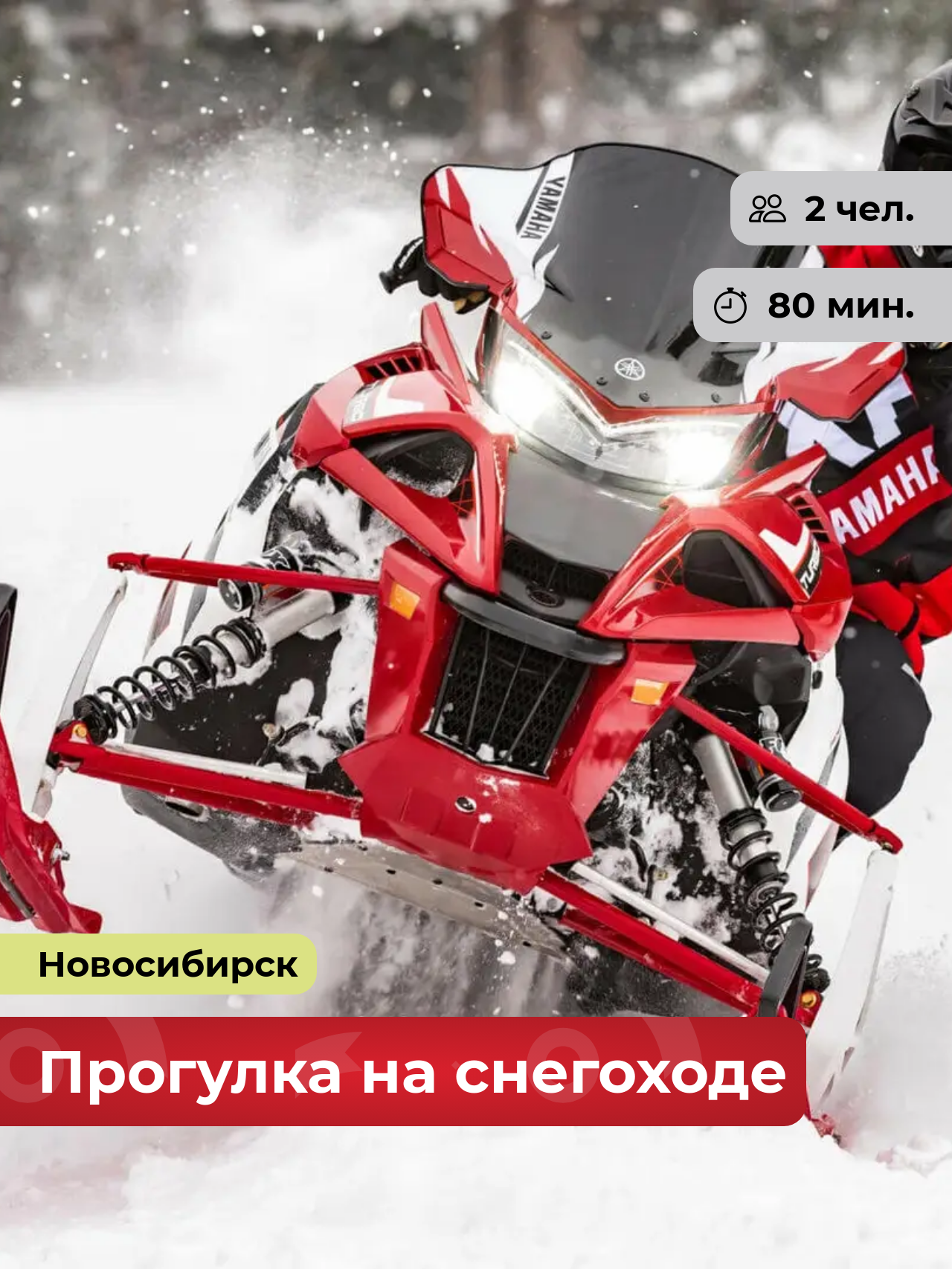 Подарочный сертификат bonodono Прогулка на снегоходе «По сугробам. » г. Новосибирск