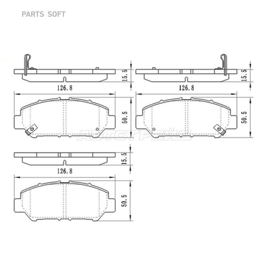 Колодки тормозные (Спереди) Daihatsu Rocky 19- / Toyota Raize 19- SAT ST-28-0199 | цена за 1 шт
