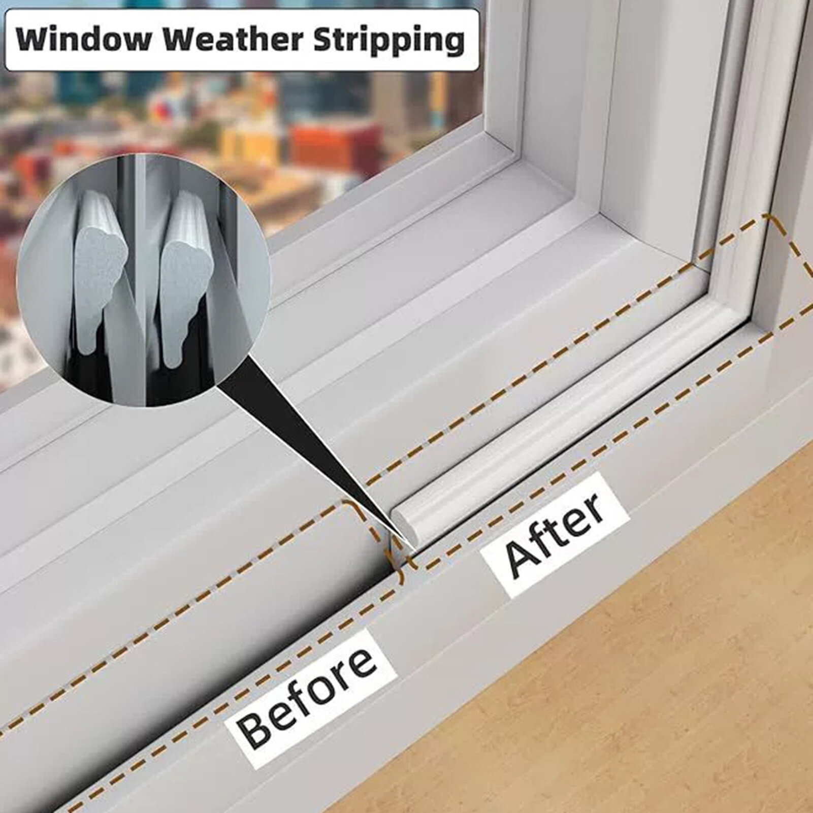 Самоклеящаяся уплотнительная лента для окон и дверей теплоизоляция, шумоизоляция, нейлоновое покрытие