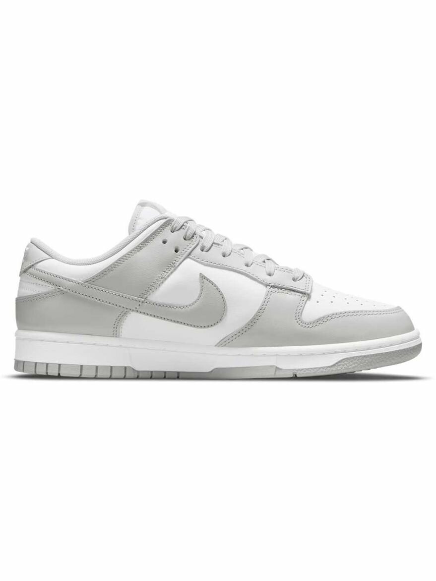 Кроссовки NIKE M Dunk Low Retro, полнота F, размер 11 US, белый-серый — фото 1