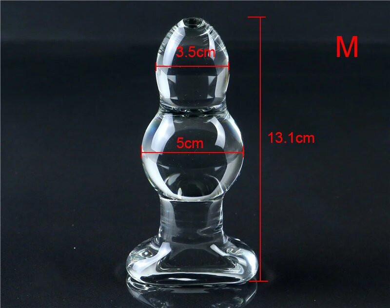 Новая очень большая Тыква из стекла Анальная пробка массажер простаты Анальный Шар огромная M