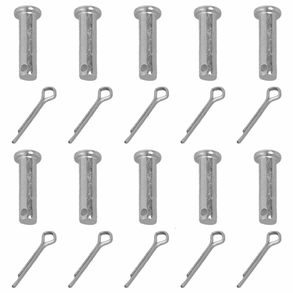 10 шт. Стальные штифты с одним отверстием и плоской головкой, простые в использовании, - М8 на 30