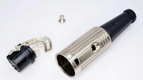 Разъем DELTRON 600-0500 Вилка DIN "мама" PIN 5 Конф 180 град. прямой на провод пайка 34В 1 шт