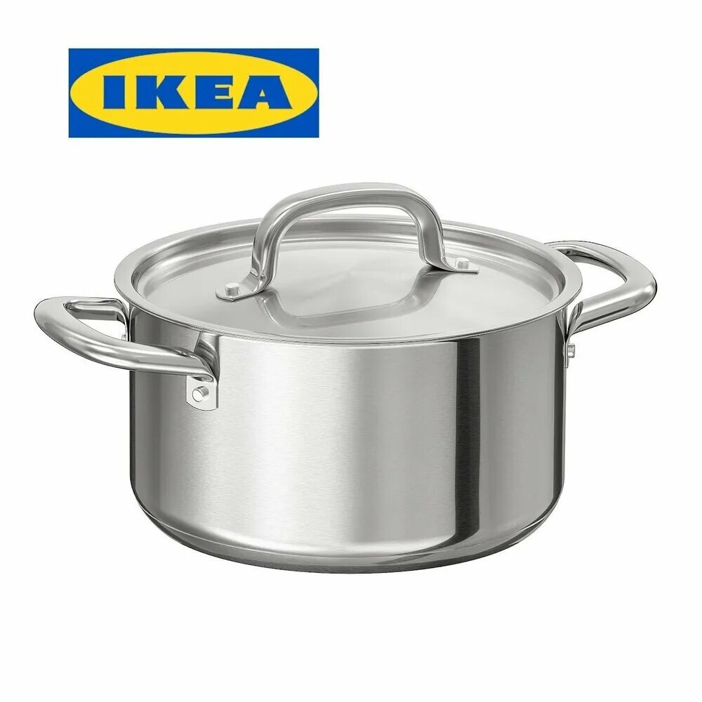 IKEA Кастрюля 365+, Нержавеющая сталь, 3 л, 1 шт
