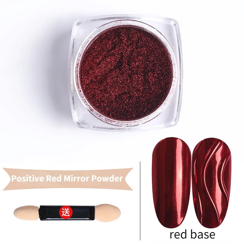 Зеркальный пигмент для ногтей Positive Red--06