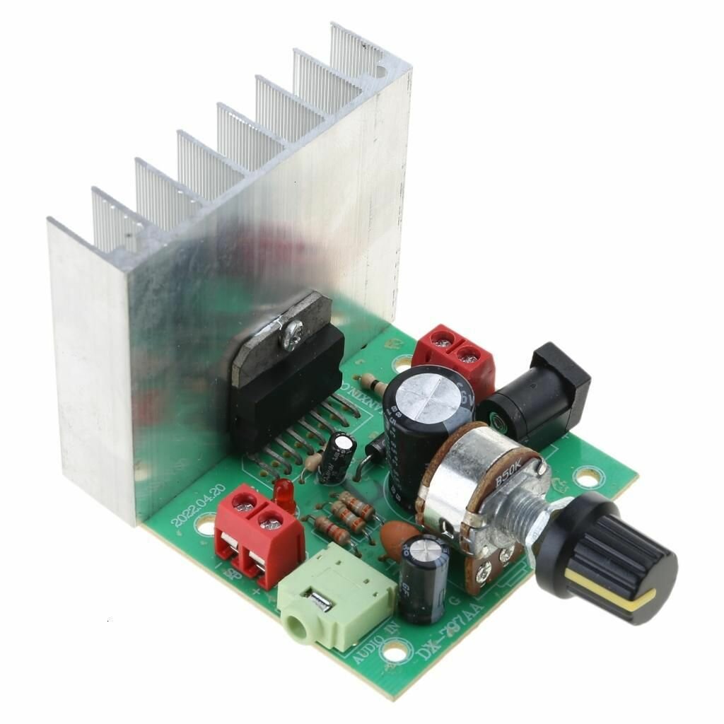 Аксессуар для аудиотехники, Плата усилителя мощности DX-7266 мощностью 14 Вт 12 В, двухканальная, без помех