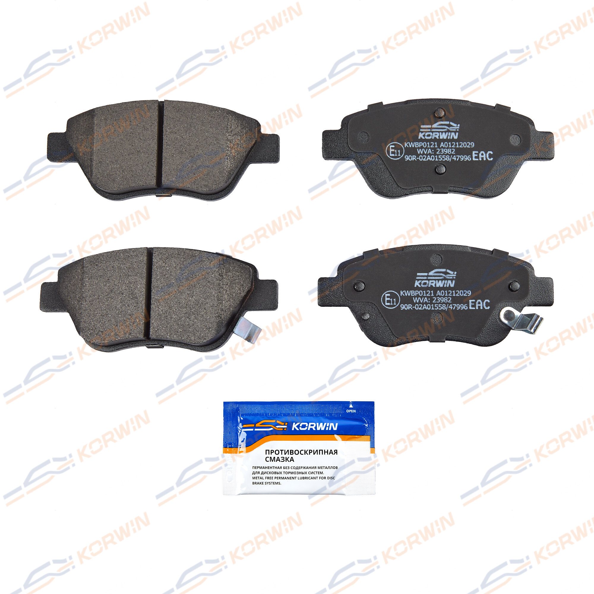 Колодки тормозные перед. Opel Corsa D 06-/Fiat Doblo (119/223) 01-