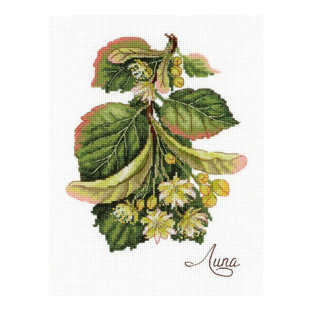 Набор для вышивания крестиком М. П. Студия "Дары природы. Липа" 17х12 см, Цветы Деревья