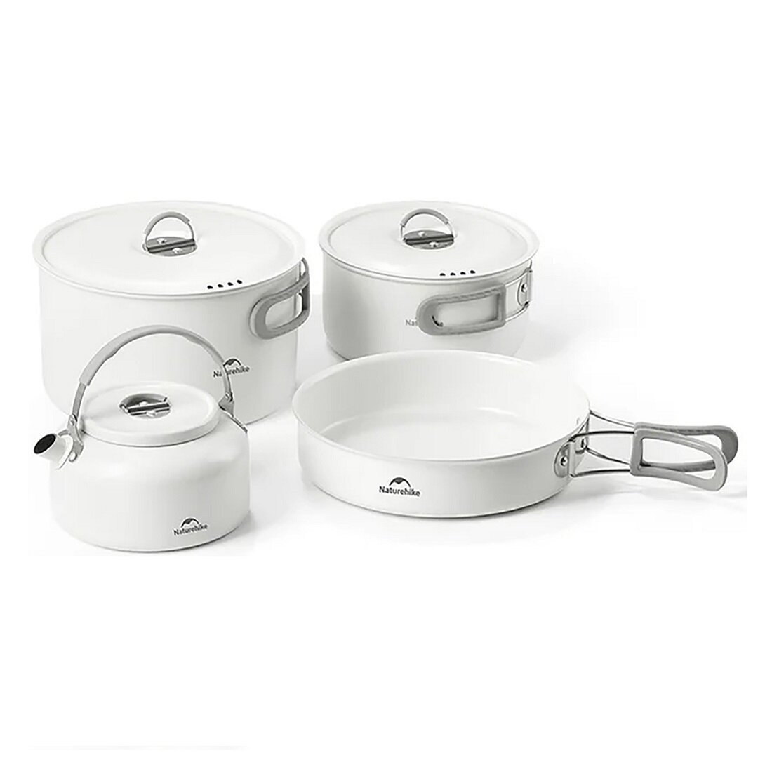 Набор посуды Naturehike Ceramic Non-Stick Pot Set CNK2450CF013 2 кастрюли, сковородка, чайник
