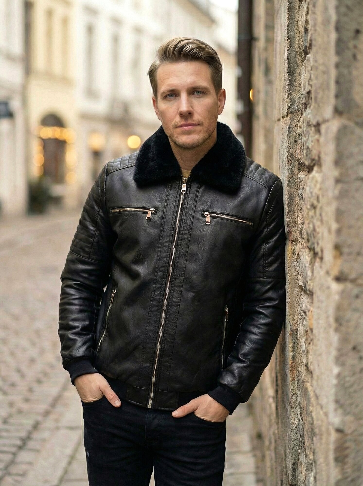 Бомбер  Мужская зимняя куртка