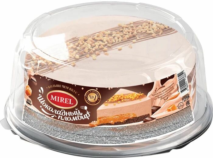 Торт Шоколадный пломбир 700г. Mirel замороженный