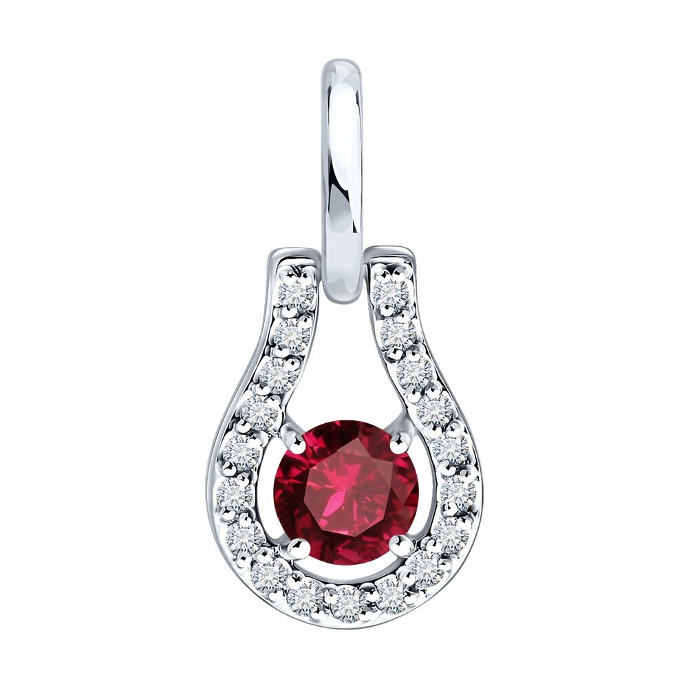 Подвеска, белое золото, 585 проба